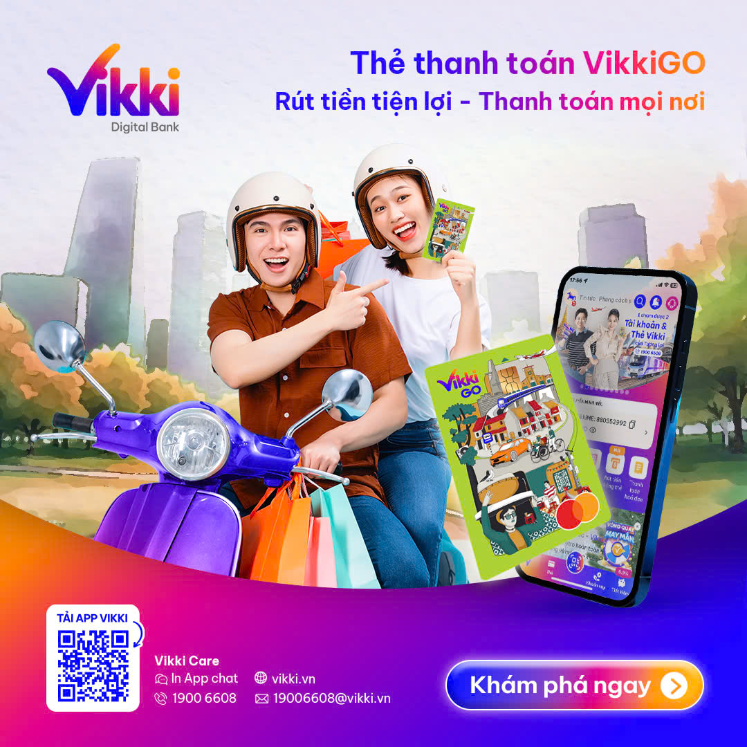 Có app Vikki - không lo nộp trễ tiền điện nước - Ngân hàng Số Vikki