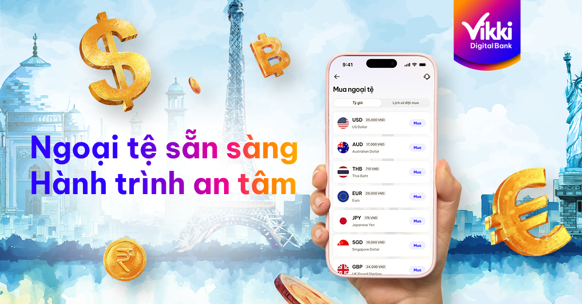 Bảng tỷ giá ngoại tệ chuyển đổi - Ngân hàng Số Vikki