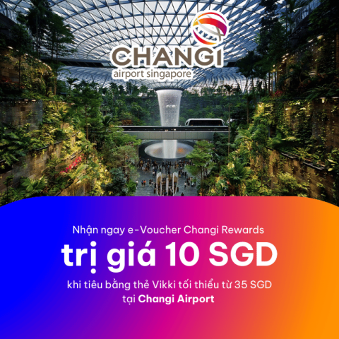 Chạm thẻ Vikki - Vi vu Singapore - Ngân hàng Số Vikki