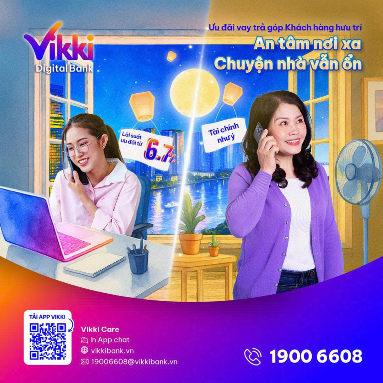 Vikki đồng hành tuổi Vàng: Hạn mức đến 500 triệu, lãi suất chỉ 6,7% cho ...