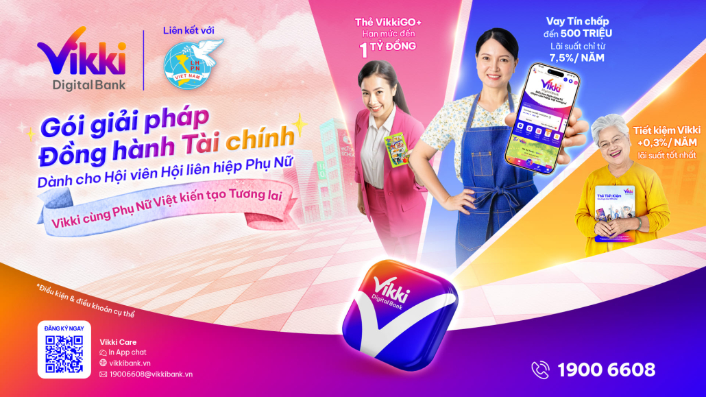 Vikki Digital Bank đồng hành tài chính cùng phụ nữ Việt Nam - Ngân hàng ...
