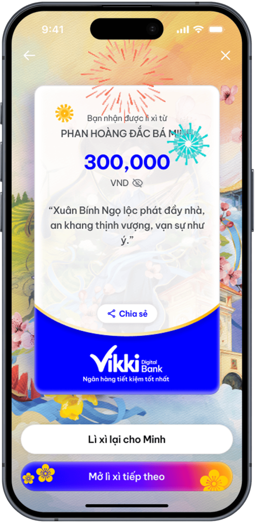 Lì Xì Online Bính Ngọ 2026 - Bật Tết Hiện Đại Cùng App Vikki