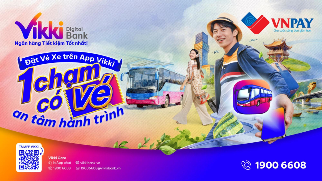 Đặt mua vé xe chỉ 1 phút trên App Vikki: Vikki Bank giúp khách hàng chủ ...